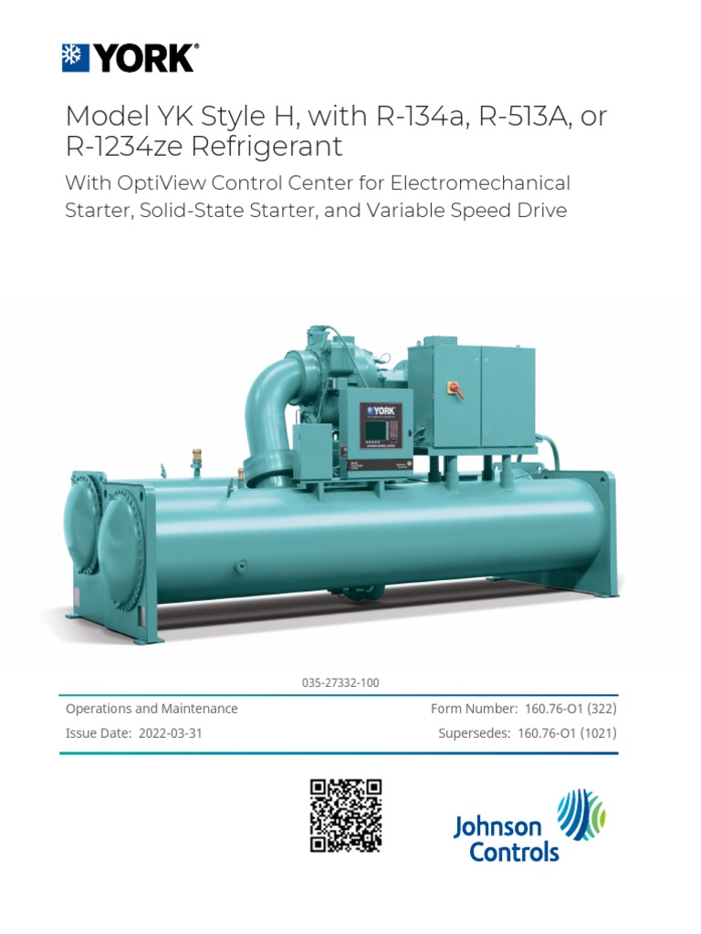 Model YK Style H, With R-134a, R-513A, or R-1234ze Refrigerant | PDF ...