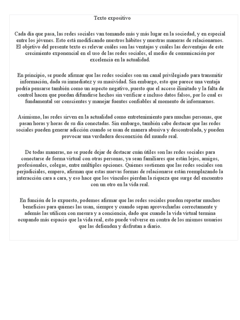 Texto Expositivo | PDF