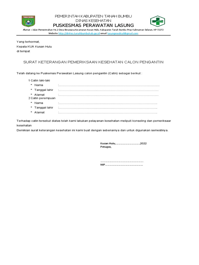Hasil Pemeriksaan Catin | PDF