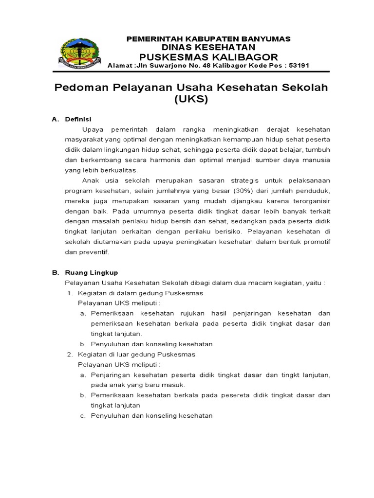 Pedoman Uks | PDF