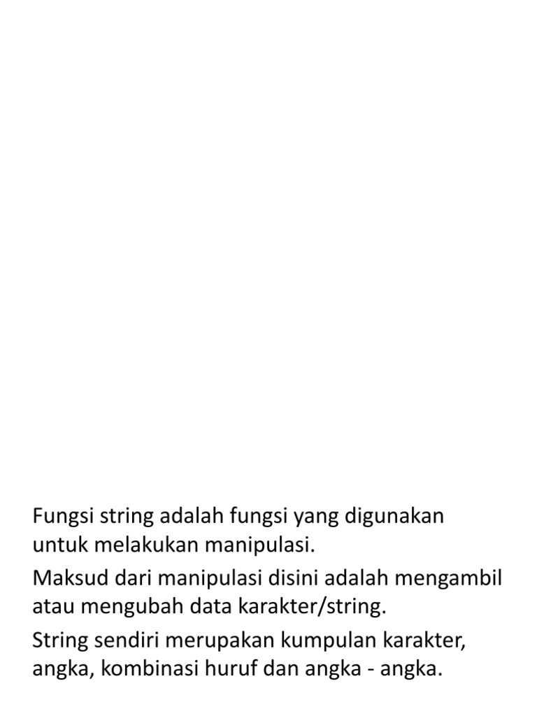 Fungsi String | PDF