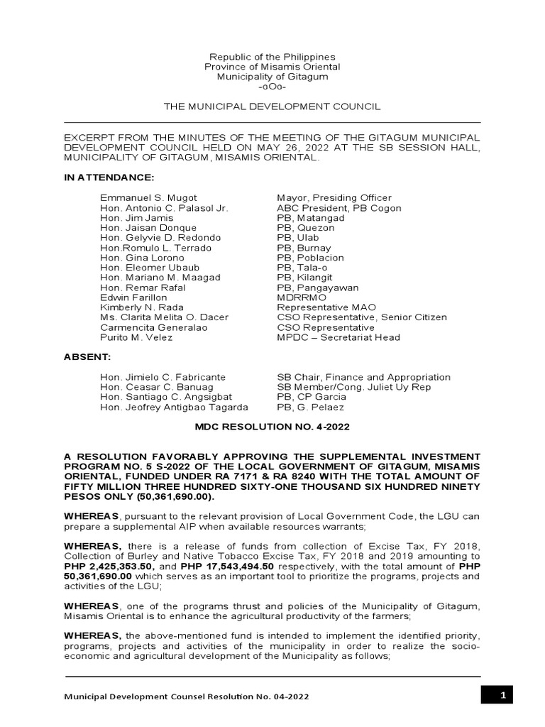 MDC Reso 3-2022 Ver. 2 | PDF