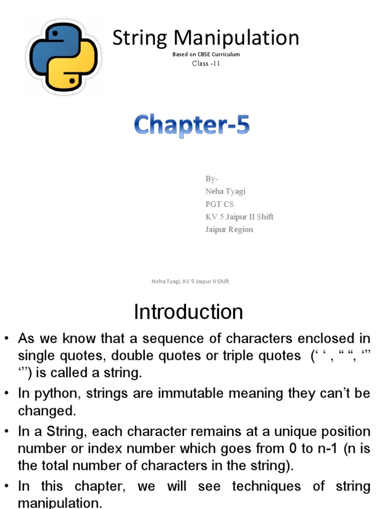 Chapter 5 Engstring Manipulation | PDF | String (Computer Science) | Letter Case