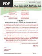 Sample Brgy Resolution | PDF | Devolution | Local Government