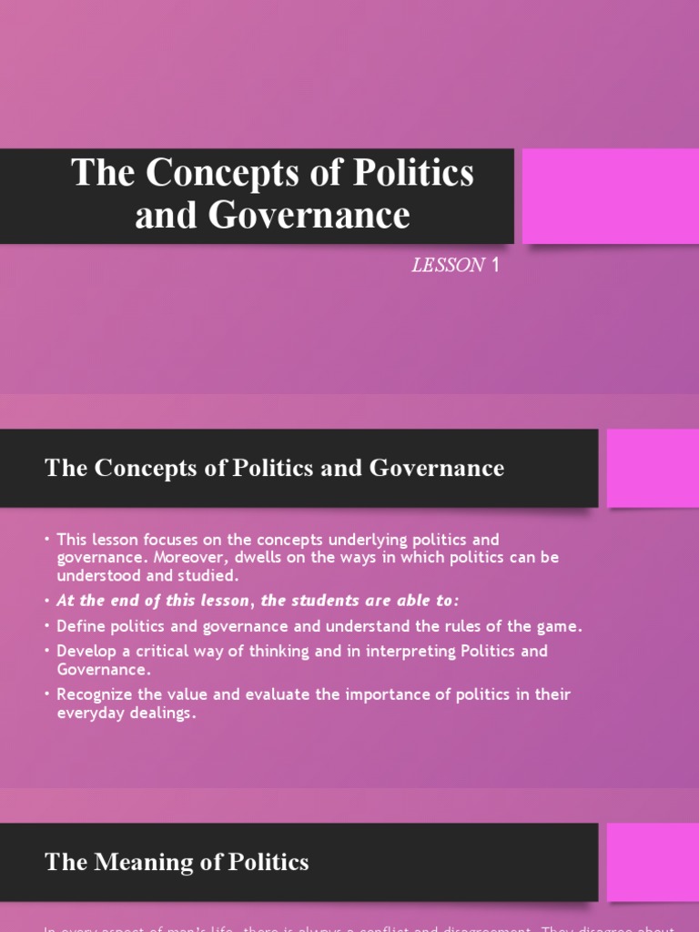 Lesson 1 | PDF | Governance | Good Governance