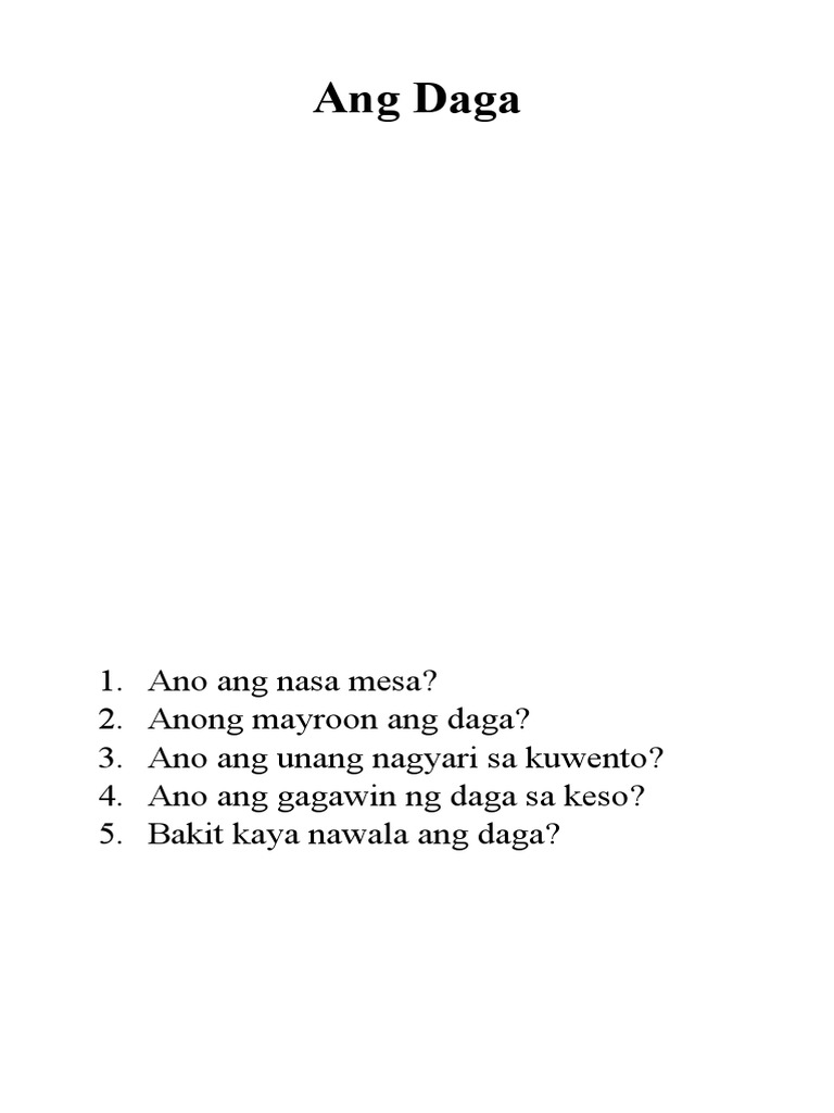 Ang Daga | PDF