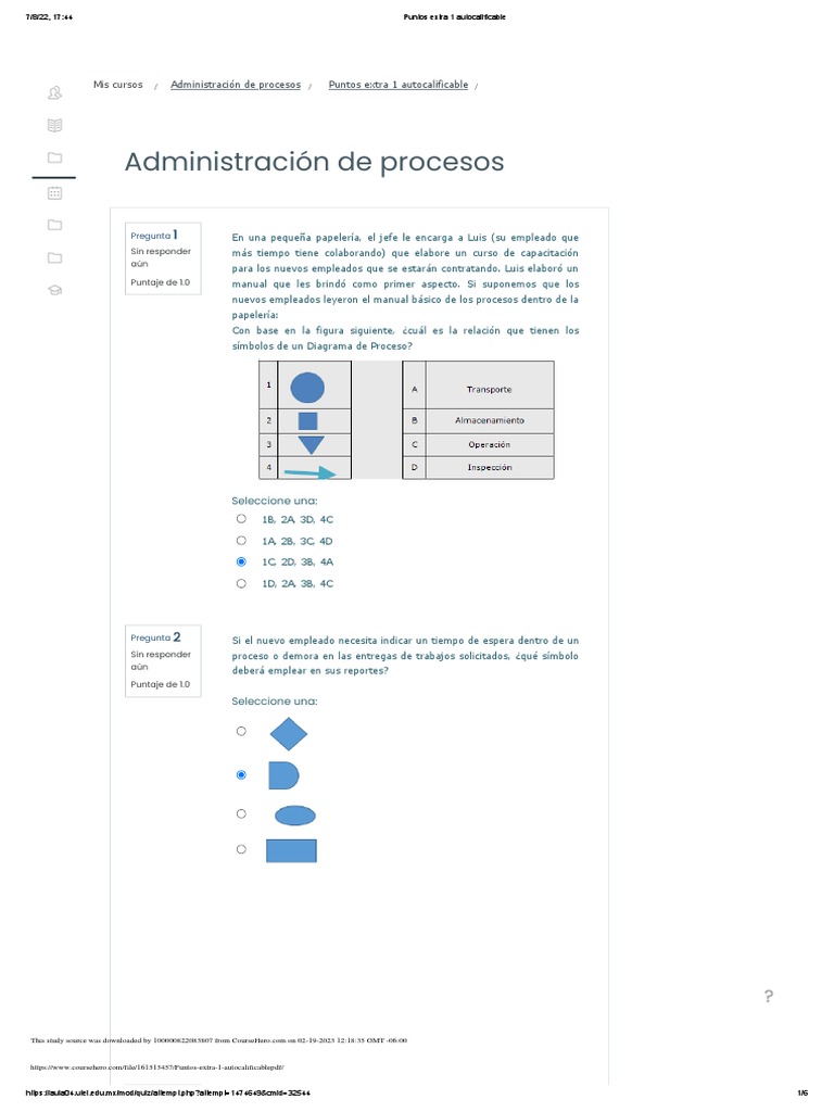 Puntos Extra 1 Autocalificable PDF | PDF
