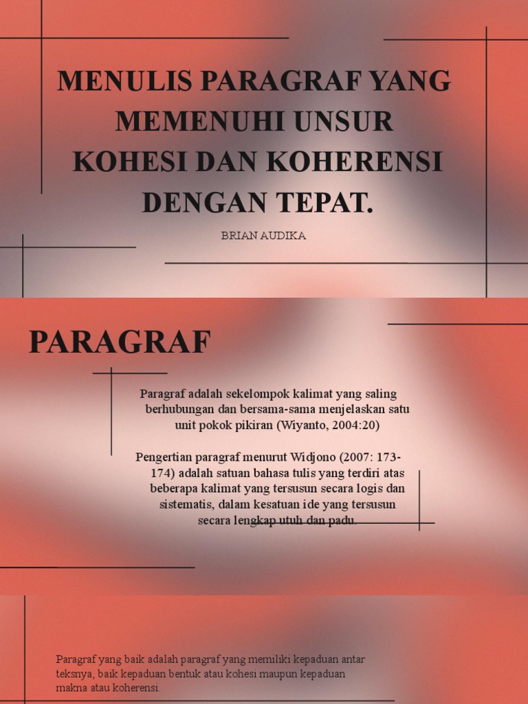 Paragraf Kohesi Dan Koherensi | PDF | Seni & Disiplin Bahasa