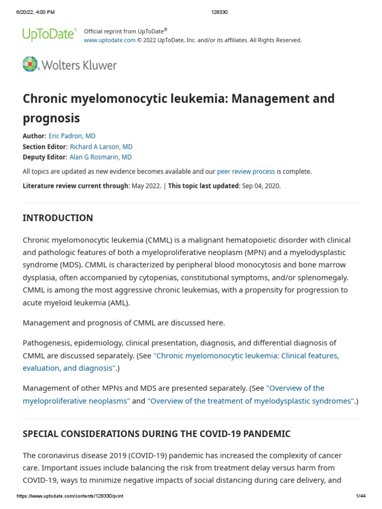 LMMC Management | PDF | Hematopoietic Stem Cell Transplantation | Leukemia