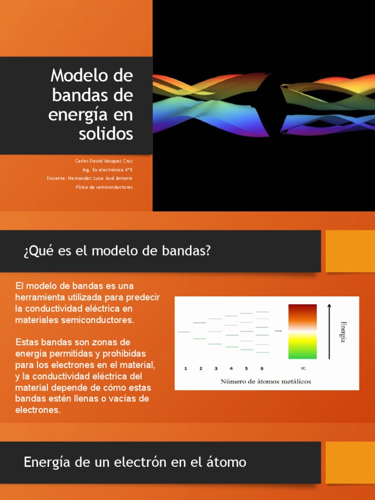 Análisis del modelo de bandas de energía en sólidos aplicado a materiales semiconductores | PDF ...