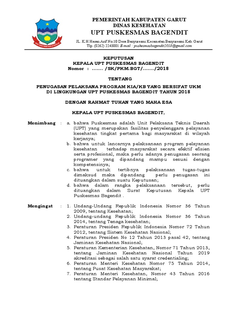 SK Pelaksana Program Kia | PDF