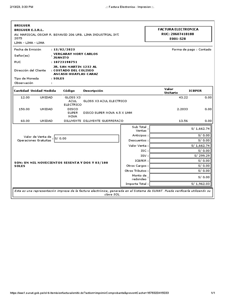Factura Electronica - Impresion | PDF | Tecnología bancaria | Pagos