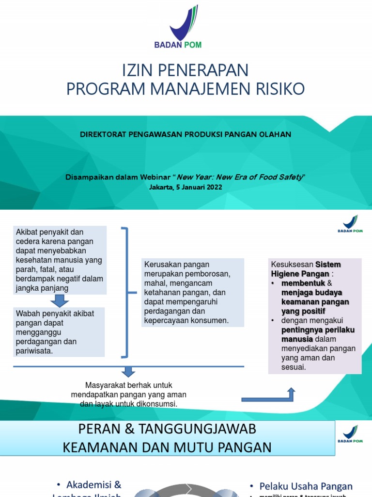 Program Manajemne Risiko BPOM - PPT 05012021 | PDF