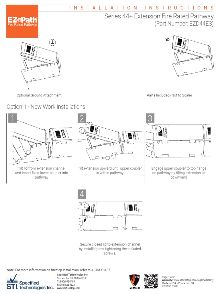 EZ Path Series 44+ Fire-Rated Pathway Extension Module Installation ...
