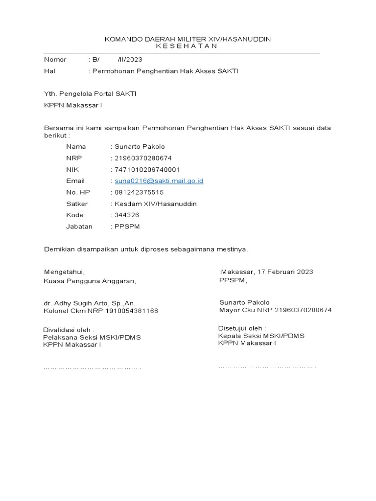 Permohonan OTP | PDF