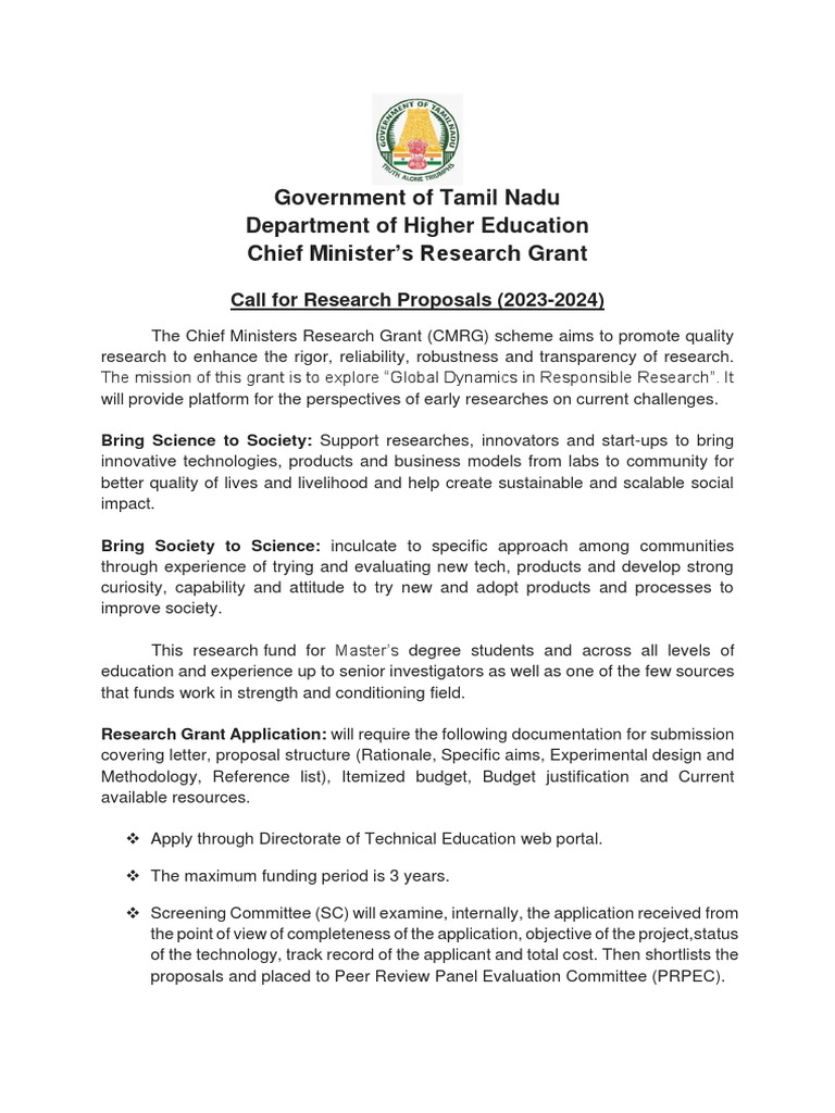 GoTN Chief - Ministers - Research - Grant - Proposal - 2023-2024 17 02 ...