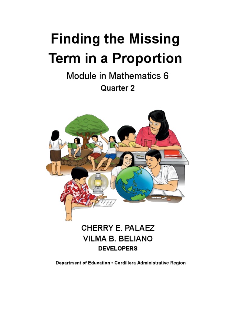 Find Missing Term Proportion Pdf Ratio