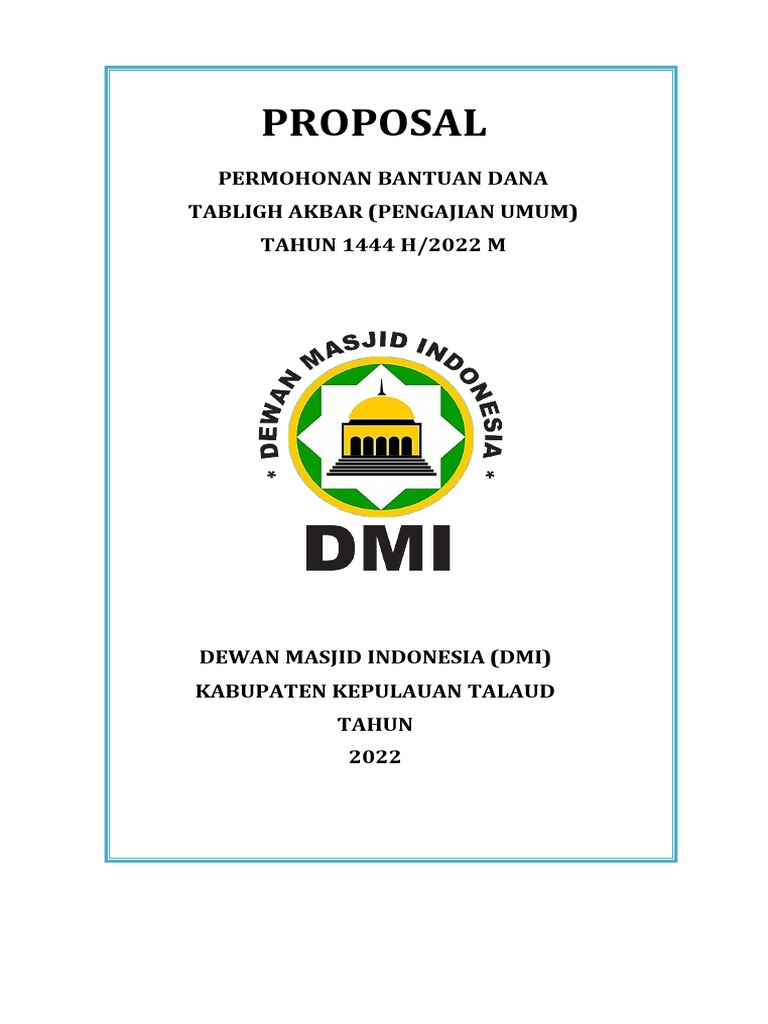 Proposal Pengajian Umum 2022 | PDF