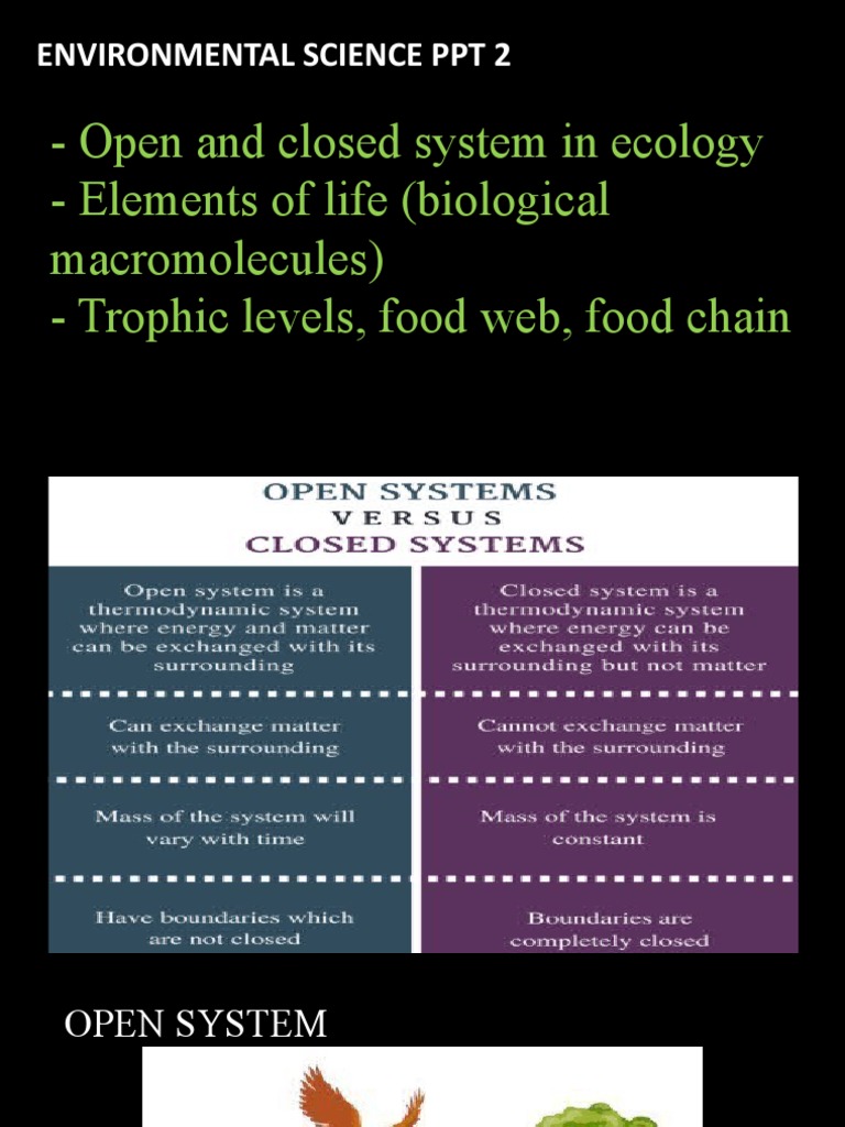 Open and Closed System in Ecology | PDF | Proteins | Cell (Biology)