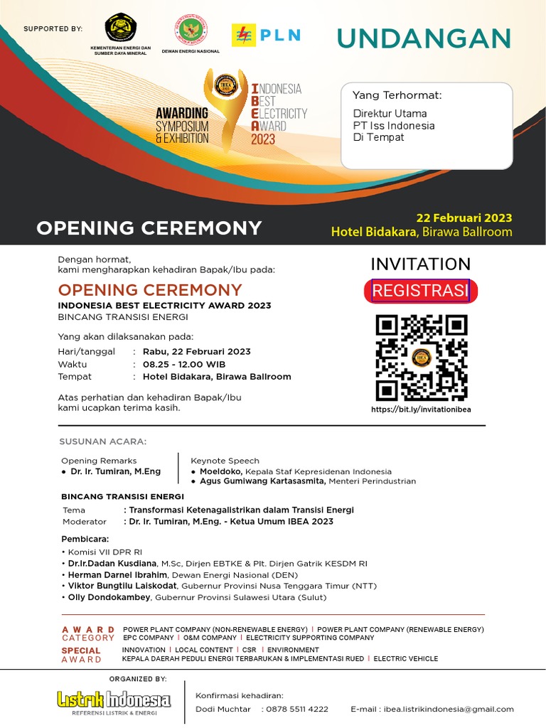 Iss Indonesia - Undangan Opening Ceremony IBEA 2023 | PDF