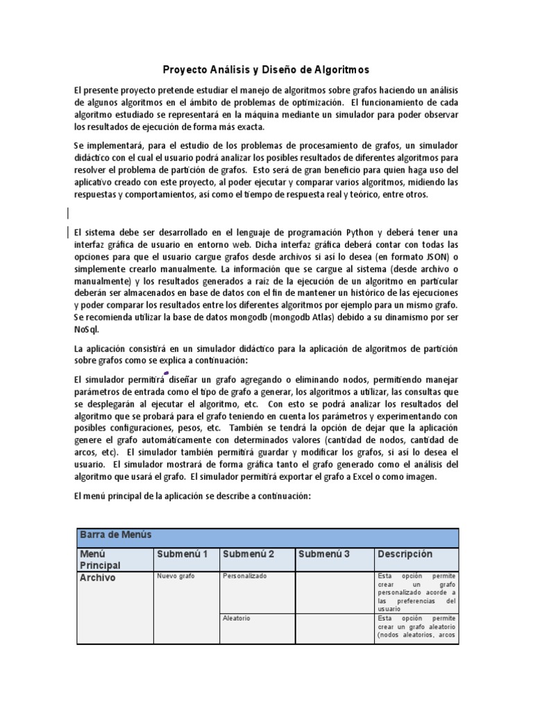 Proyecto P1 | PDF | Algoritmos | Bases de datos