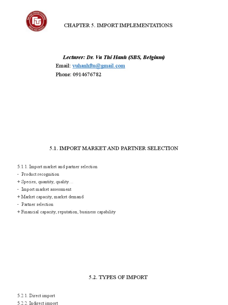 Import Contract Implementation | PDF | Service Industries | Business ...
