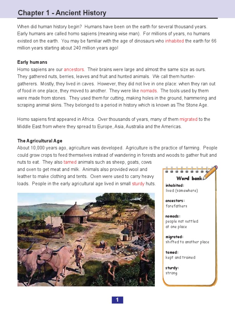 Chapter 1 Ancient World History (Class 5) | PDF | Anno Domini | Ancient ...