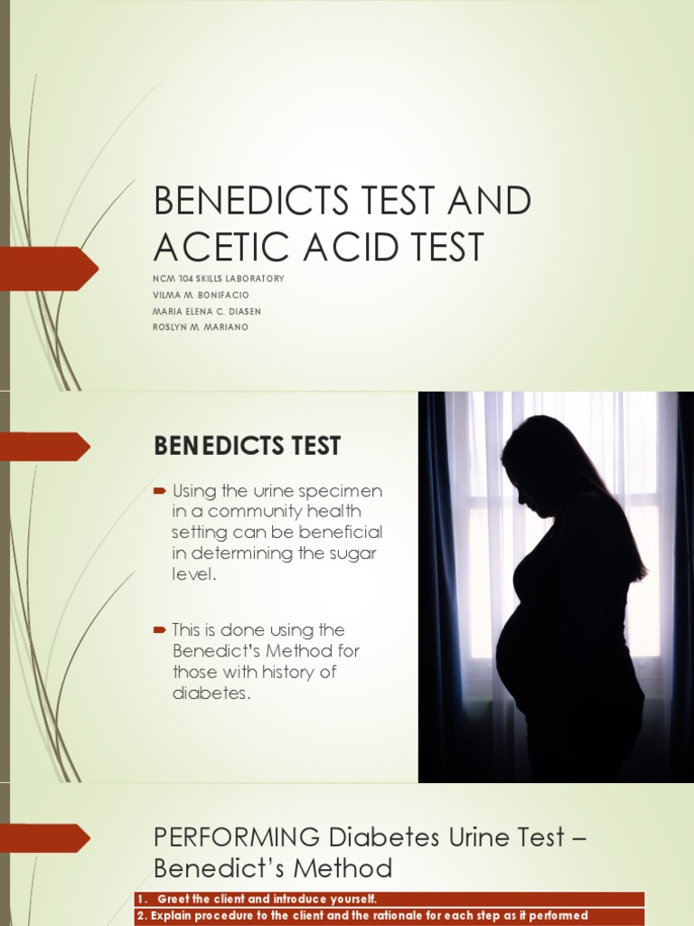 Benedicts Test and Acetic Acid Test Students | PDF | Urine | Hand Washing