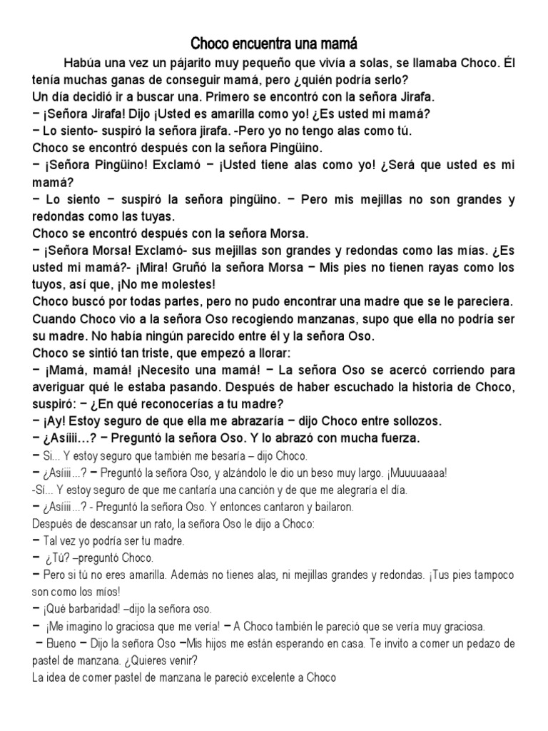 Choco Encuentra Una Mamá | PDF