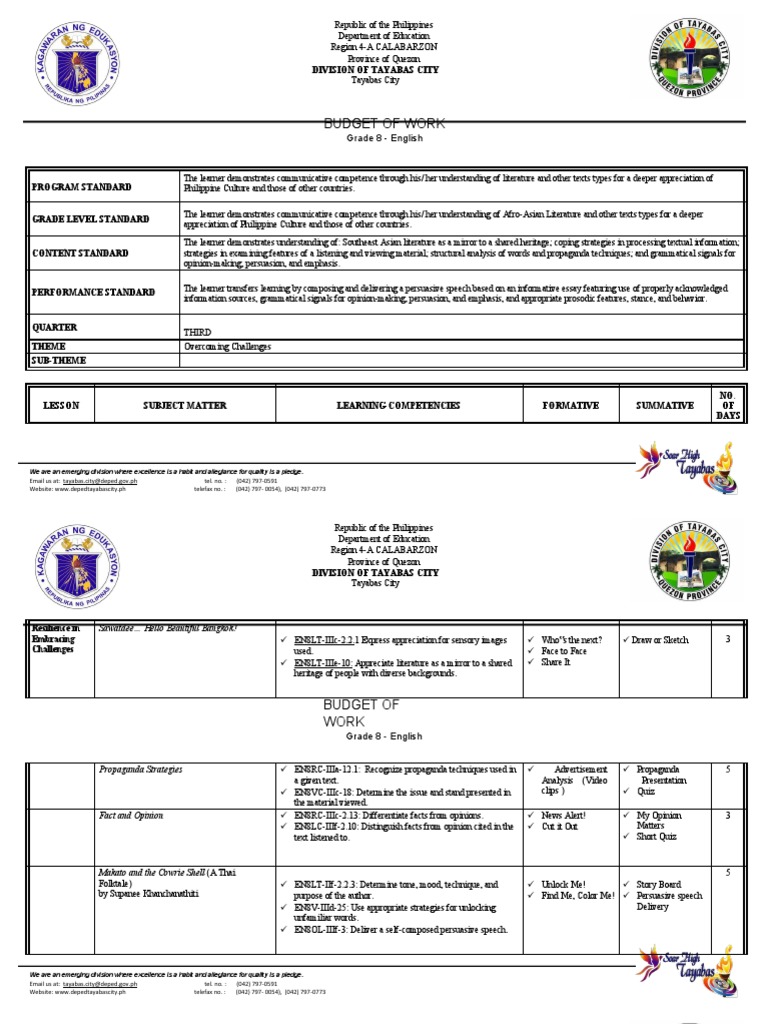Bow g8 English | PDF | Learning | Propaganda