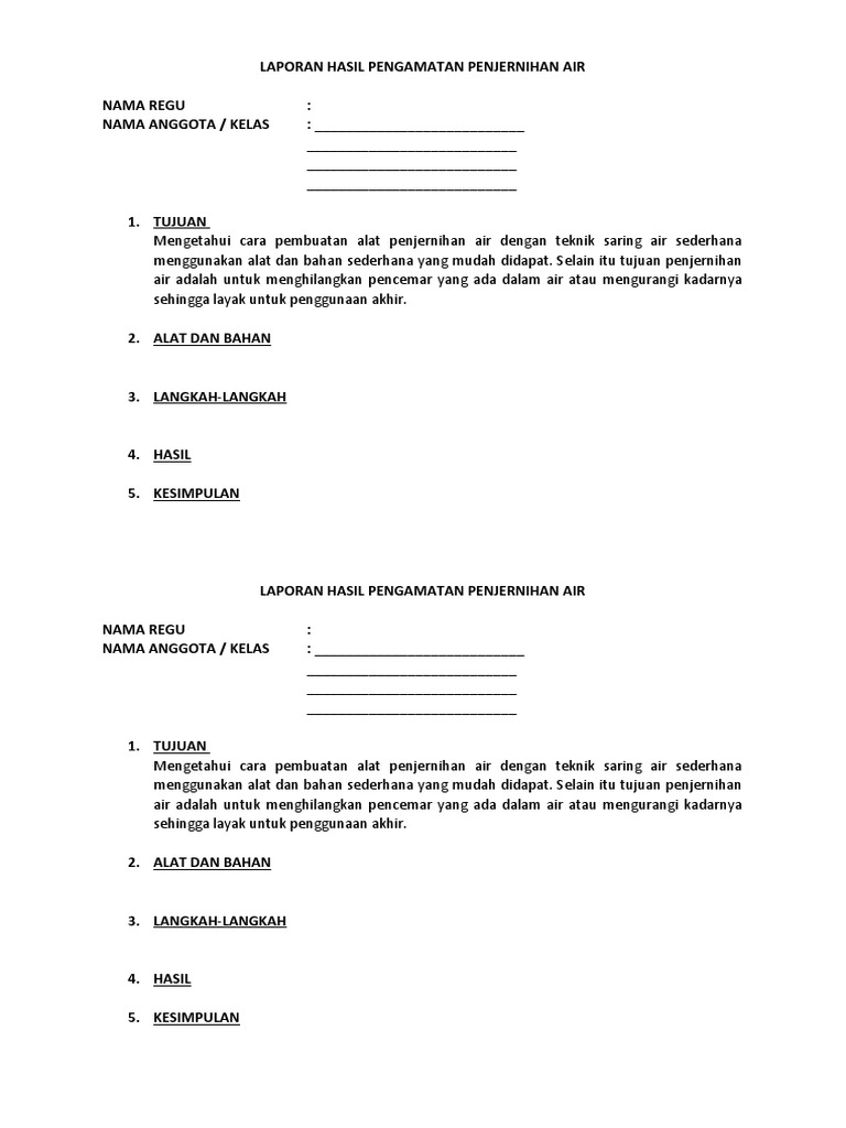 Teknik Sederhana Penjernihan Air | PDF