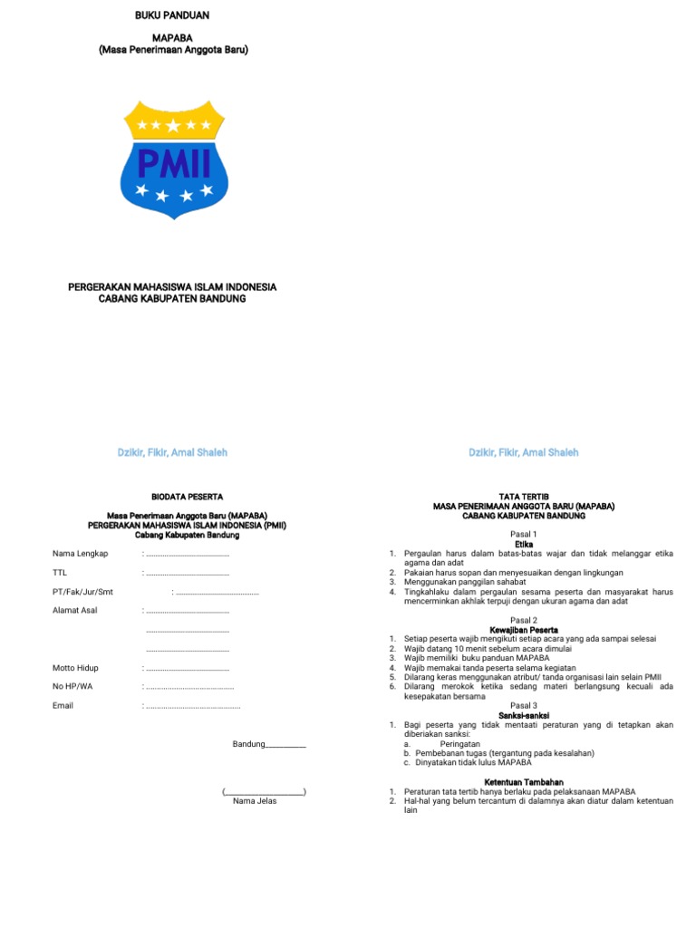 Buku Panduan MAPABA | PDF