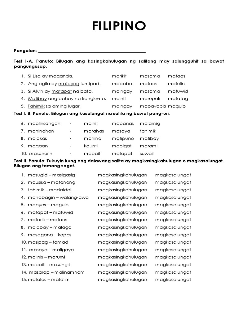Filipino | PDF