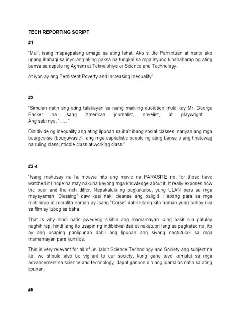 Tech Reporting Script | PDF