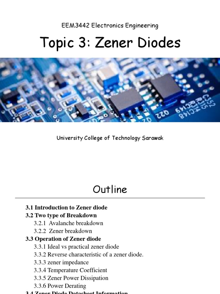 Chapter 3 - Zener Diodes | PDF | P–N Junction | Diode
