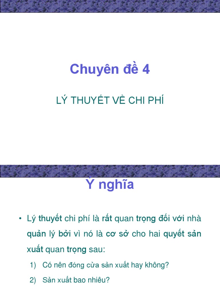 Chương 4. Xác định chi phí | PDF