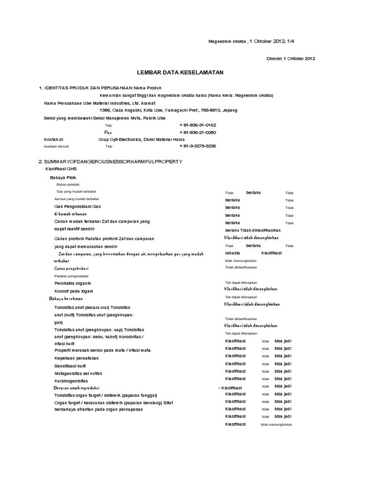 MSDS MGO (1) .En - Id | PDF