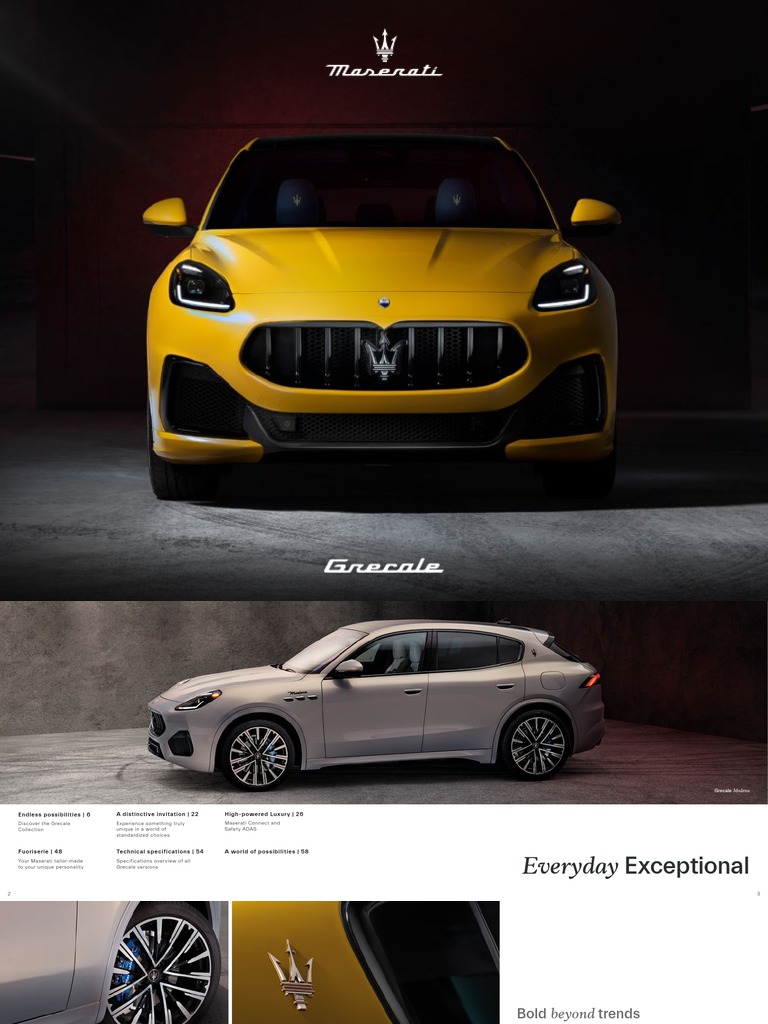Maserati Grecale Digital Catalogue EN | PDF | Fuel Economy In Automobiles | Automatic Transmission