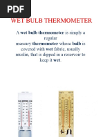 Wet and Dry Bulb Thermometer Usage | PDF | Thermometer | Meteorology