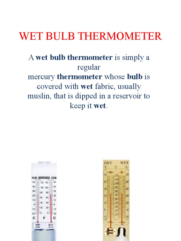 Wet Bulb Thermometer Presentation Semester 3 | PDF | Humidity ...