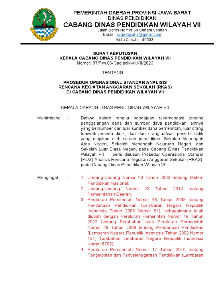 Revisi - YUN 1. Draft POS Analisis RKAS | PDF | Karier & Perkembangan ...