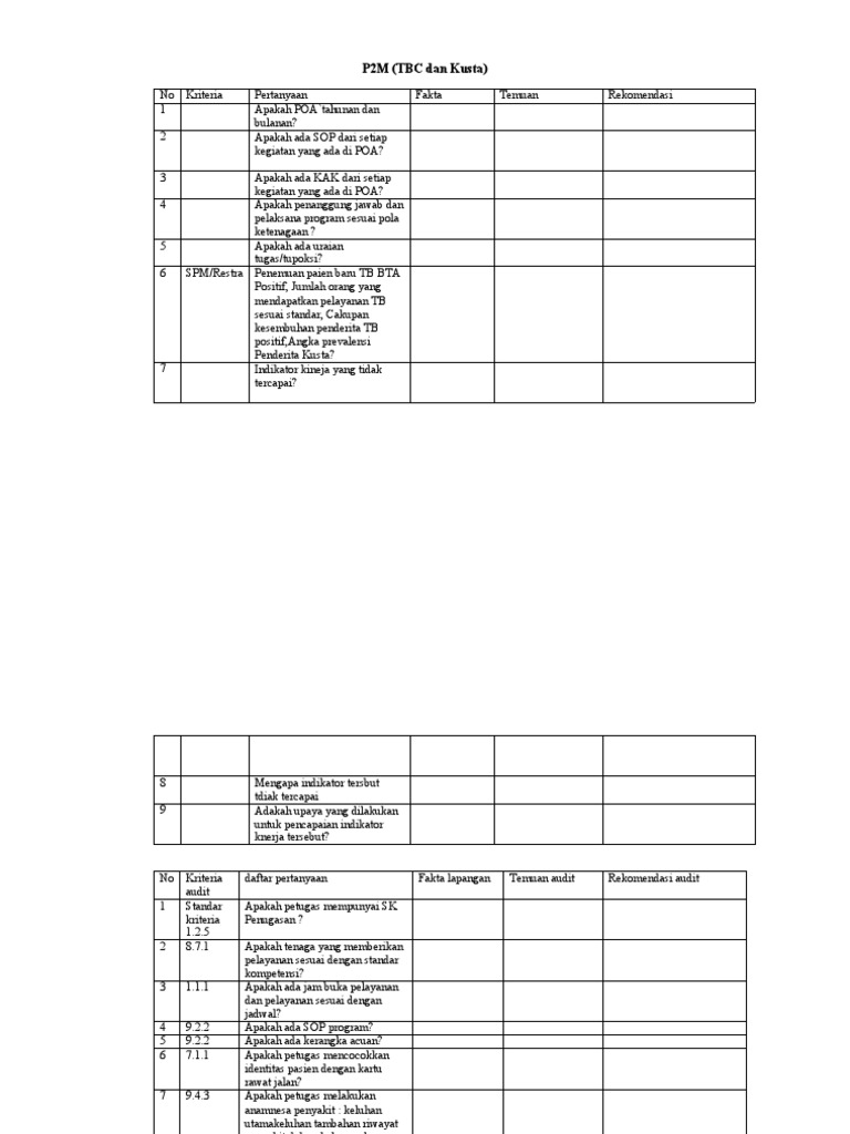Audit TB Kusta | PDF