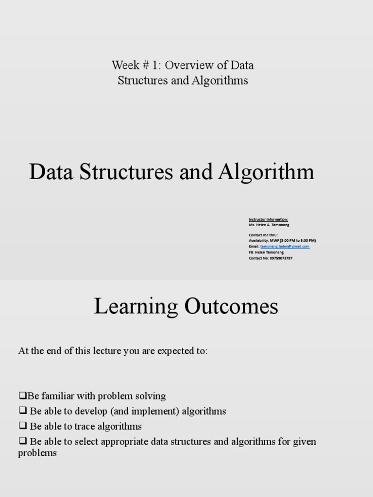 LECTURE1-OVERVIEW OF DATA STRUCTURE Week1 | PDF | Algorithms | Computer ... LECTURE1-OVERVIEW OF DATA STRUCTURE Week1 | PDF | Algorithms | Computer ...