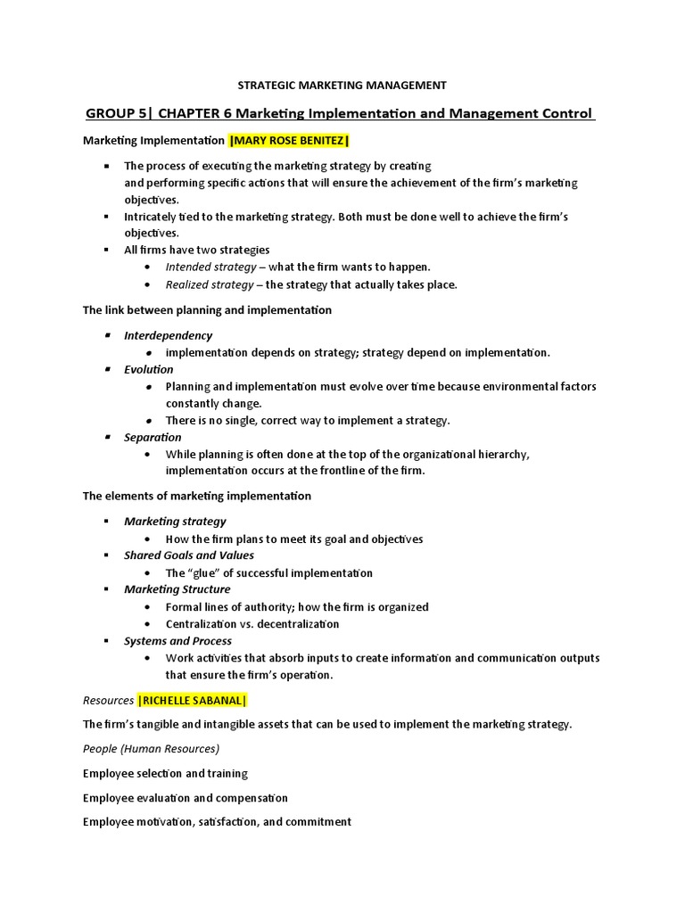 Chapter - 5 SMM | Download Free PDF | Strategic Management | Marketing