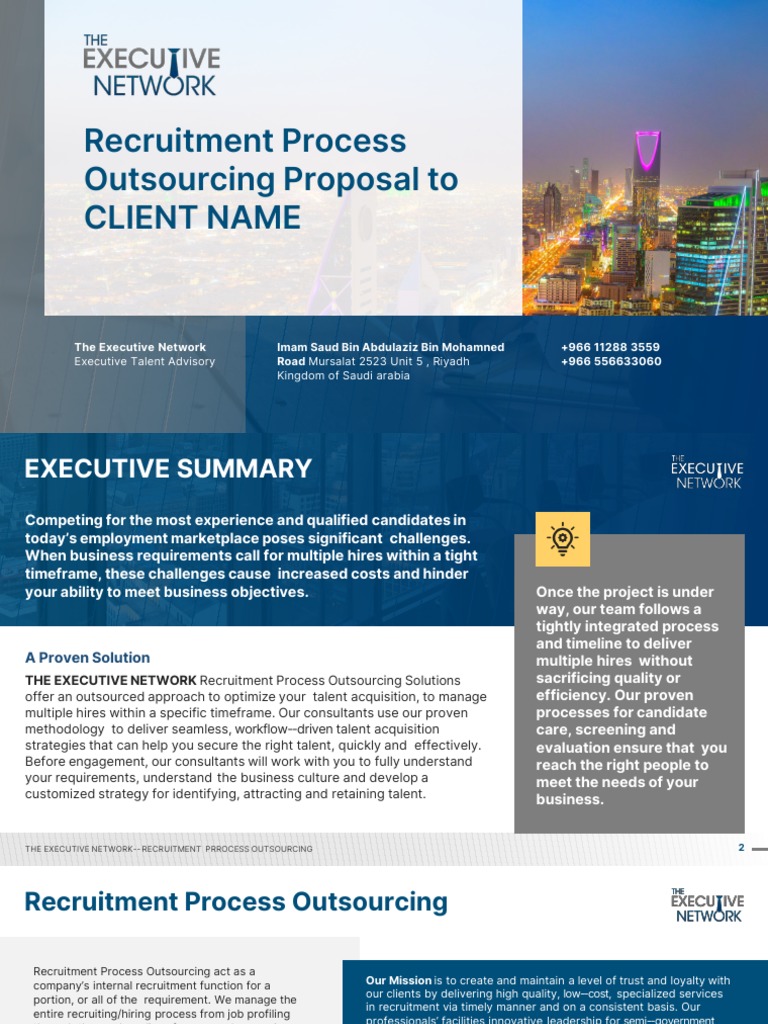 Optimizing Talent Acquisition: An Outsourcing Proposal for Recruitment ...