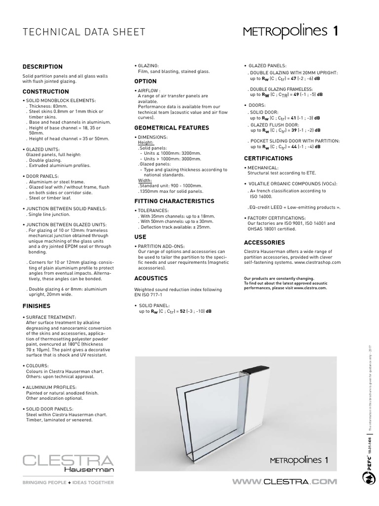 Clestra M1-Uk-2017-Tech - E6151682 | PDF | Door | Manufactured Goods