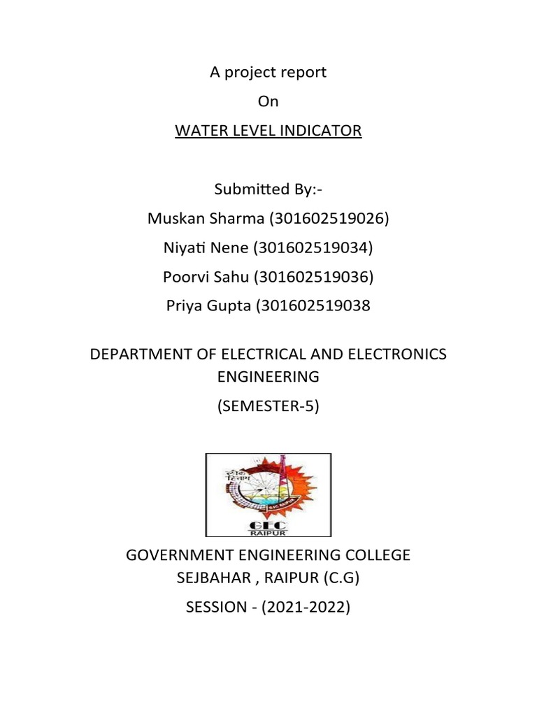 A Project Report | PDF | Internet Of Things | Arduino