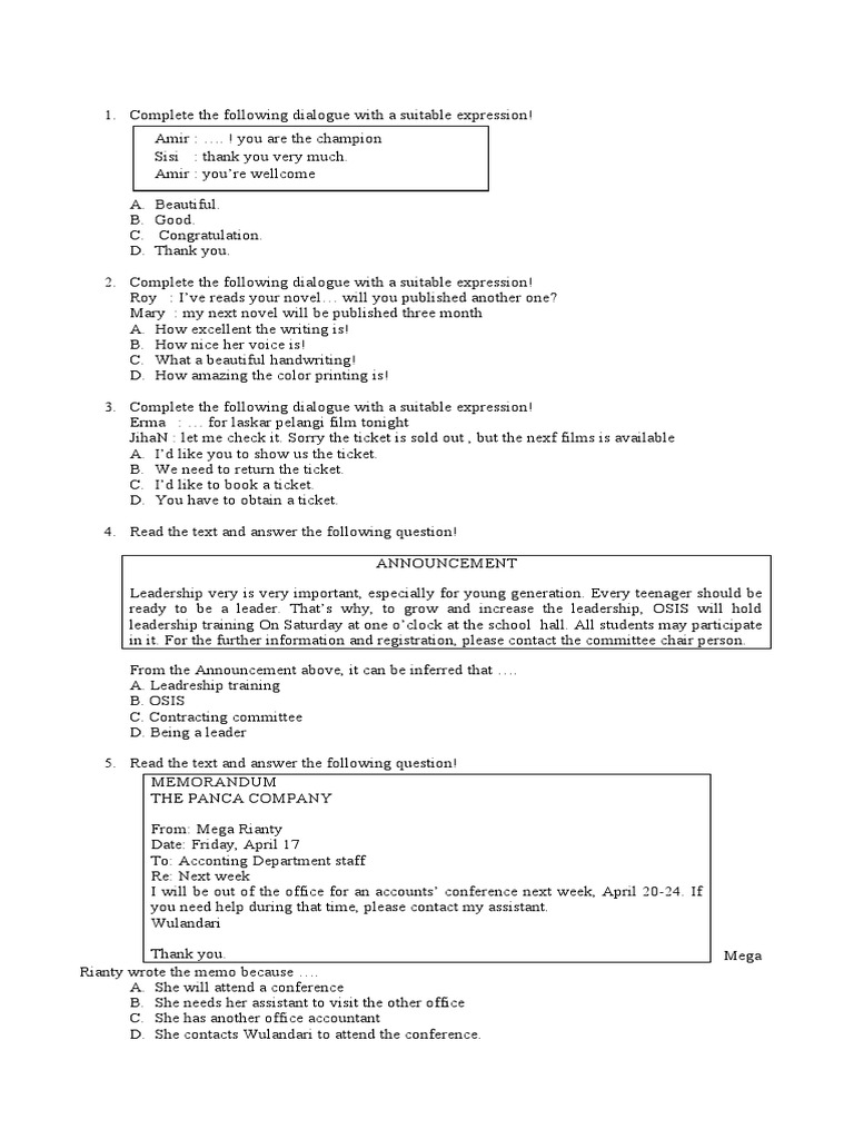 English Comprehension Exercises | PDF | Language Arts & Discipline
