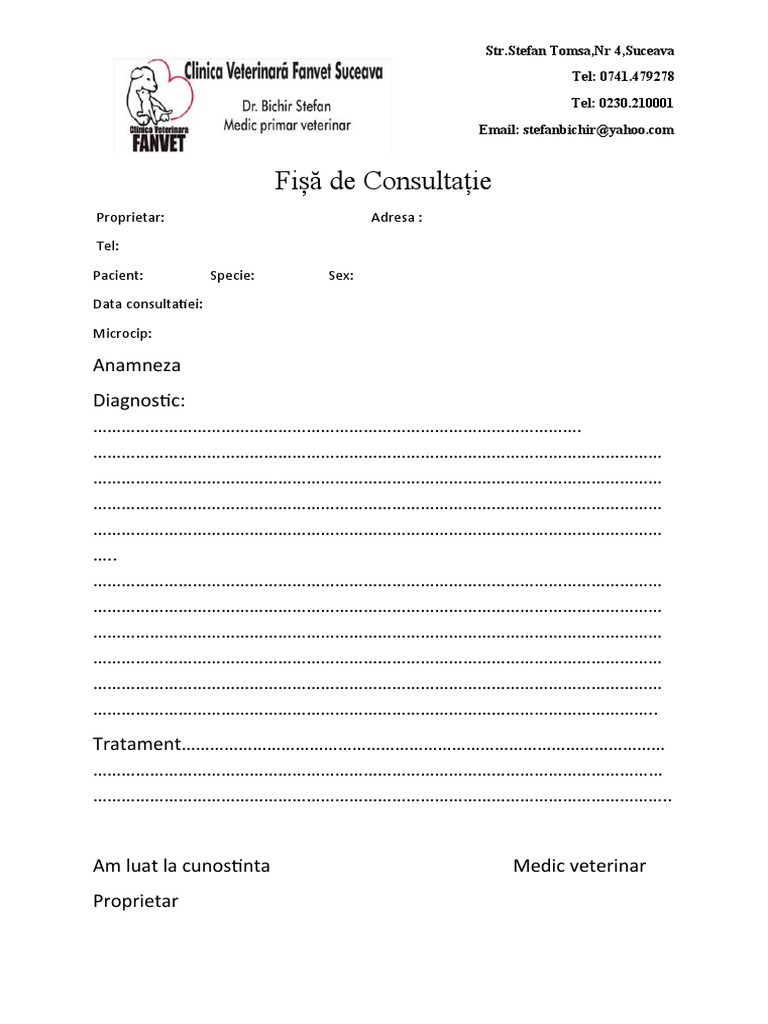 Fisa de Consultatie | PDF