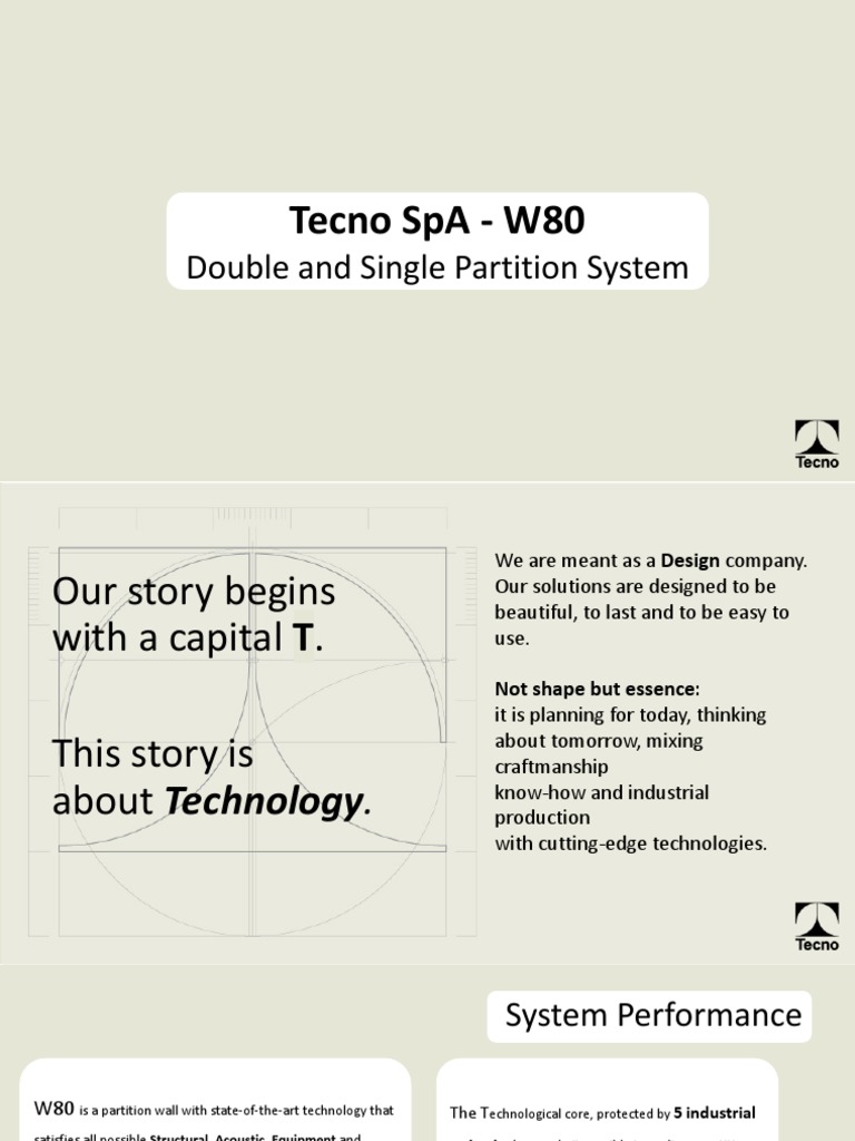 Tecno Spa - W80: Double and Single Partition System | PDF | Door ...